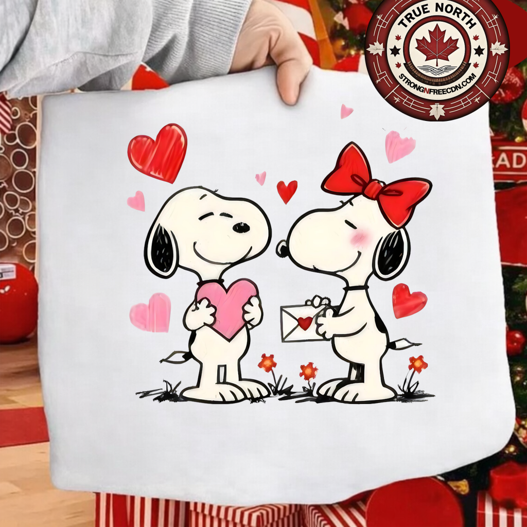 DTF Transfer – Cute Cartoon Dog Valentine Love Design – Strong N Free