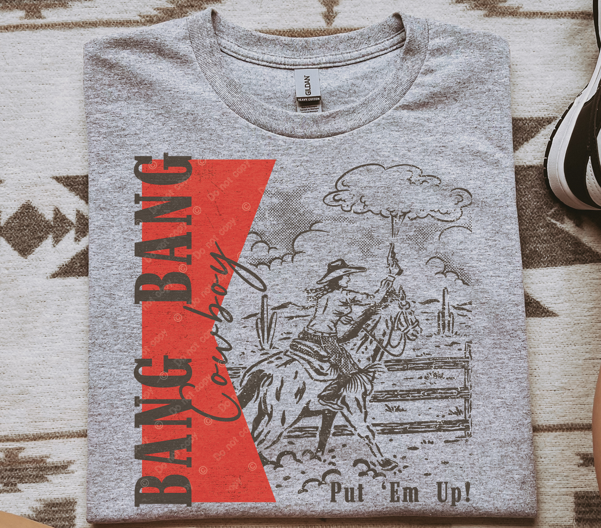 DTF Transfer Country Cowboy BANG BANG put them up – Strong N Free